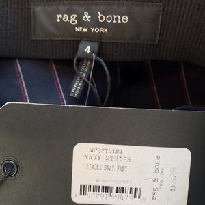 rag & bone | Pants & Jumpsuits | Rag Bone Simone Snap Pants Navy Stripe 4 Nwt | Poshmark